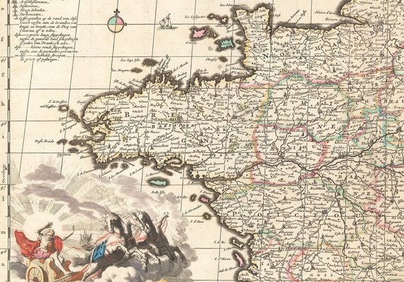 By Kingdom Of France 17th Century Map The Huguenot Kingdom By