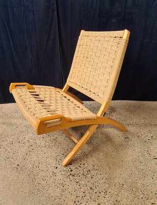 Mid Century Folding Rope Chair by Ebert Wells 1960s