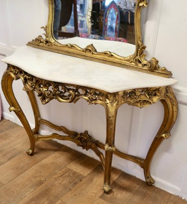 Mirror top console table store