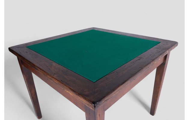 Vintage Wood Game Table 19th Century Ash Wood Game Table, Late
