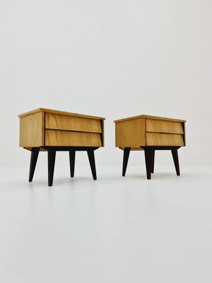 Beech bedside table store