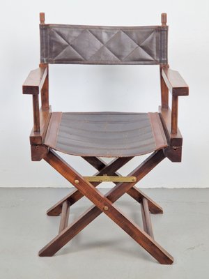 Brown leather directors chair store