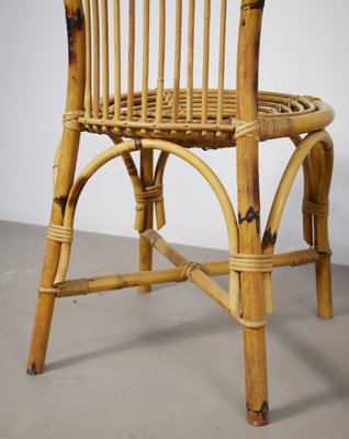 Vintage Italian Bamboo Chairs 1960s Set of 2