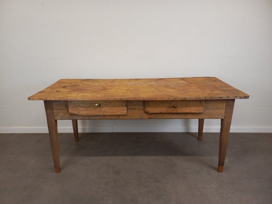 Old Farmhouse Tables Drawer Farmhouse Oak 2 Drawer Console Table