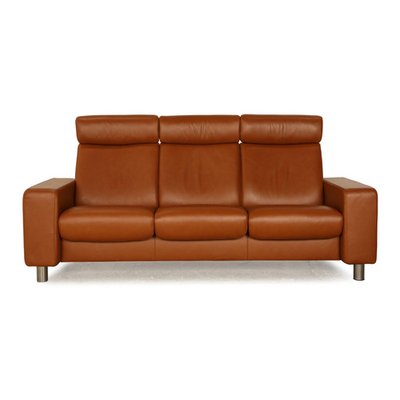 Arion Leather Three Seater Brown Sofa from Stressless for sale at Pamono