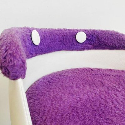 Space Age Tulip Chair in Purple Teddy 1970s for sale at Pamono