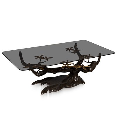 Vintage Belgian Bonsai Tree Coffee Table by Willy Daro 1970s