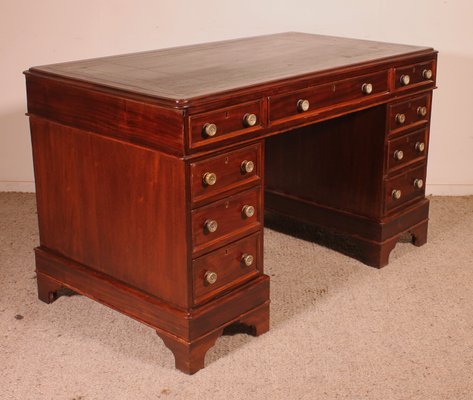 Small Mahogany Pedestal Desk
