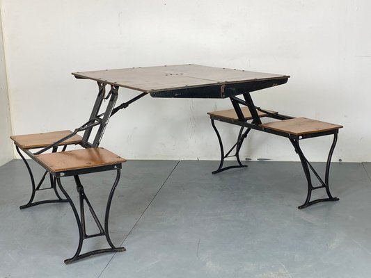 Foldable steel dining table store