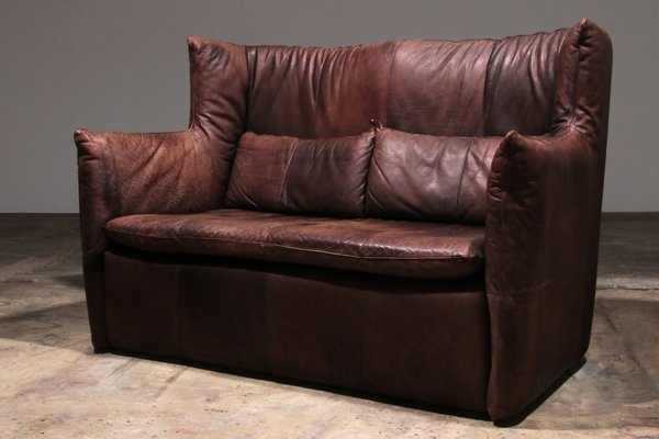 Leather Two Seater Sofa by Gerard Van Der Berg for Montis 1970s for sale at Pamono