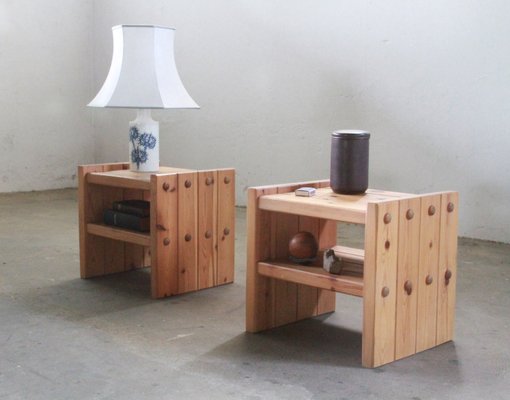 Danish Pine Nightstands from Aksel Kjersgaard 1970s Set of 2