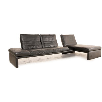 Leather Corner Sofa in Black from Koinor Raoul for sale at Pamono