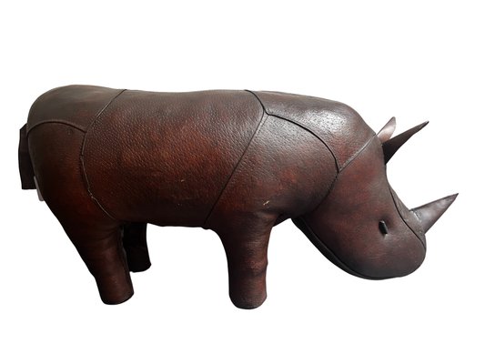 Rhinoceros Leather Stool by Dimitri Omersa 1960s for sale at Pamono