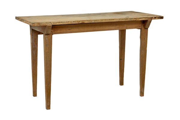 19th Century Swedish Rustic Pine Side Table
