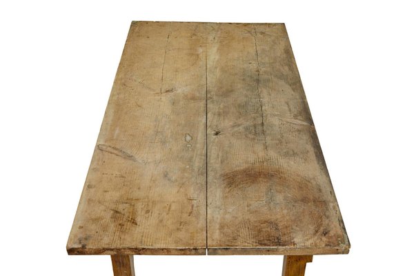 19th Century Swedish Rustic Pine Side Table