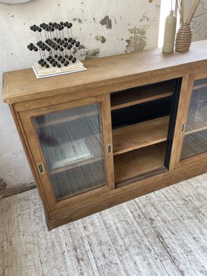 Oak sideboard with glass doors store