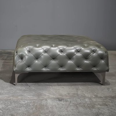 Grey chesterfield ottoman store