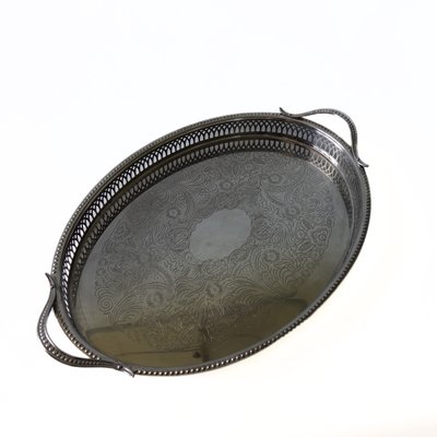 Vintage Silver Plated Tray with Handles from Scandia Present Vintage Silver Plated Tray with Handles from Scandia Present