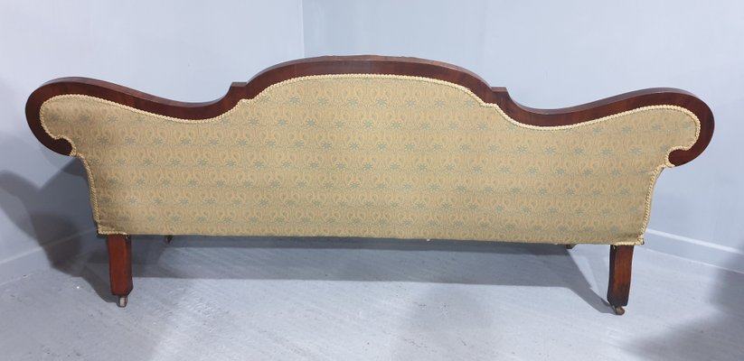 Mahogany Camelback Sofa