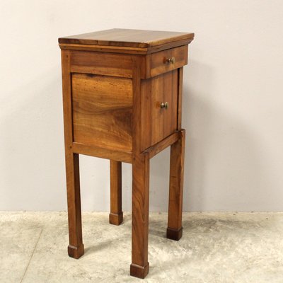 Italian Empire Bedside Table in Walnut