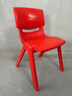 Vintage Red Plastic Chair for sale at Pamono
