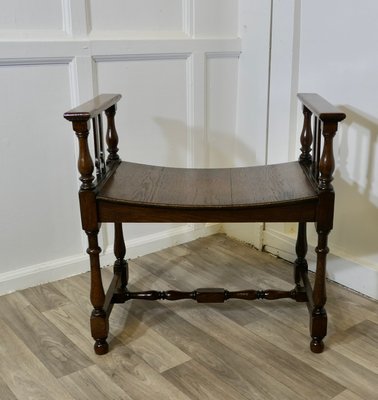 19th Century Oak Window Seat or Hall Bench