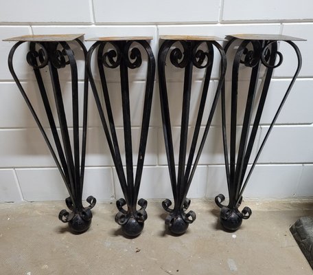 Wrought iron table legs store
