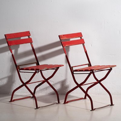Red folding chairs store