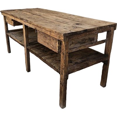 Antique Industrial Work Table Vintage Industrial Lyon Brand Work Bench
