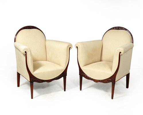 French Art Deco Chairs by Paul Follot 1925 Set of 2 for sale at Pamono