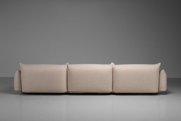 Sofa and Pouf by Mario Marenco for Arflex, Italy, 1971, Set Sofa and Pouf by Mario Marenco for Arflex, Italy, 1971, Set