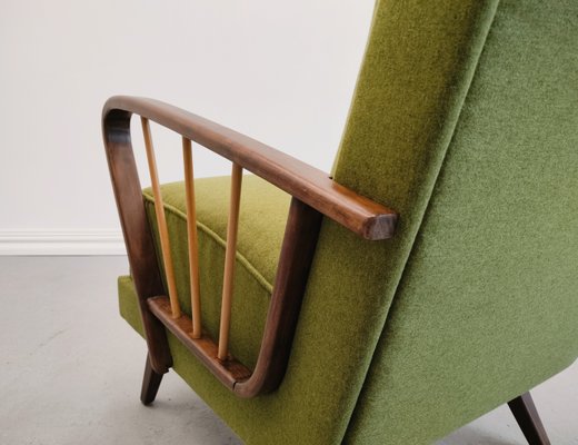 Vintage Lounger Chair in Grass Green 1950s