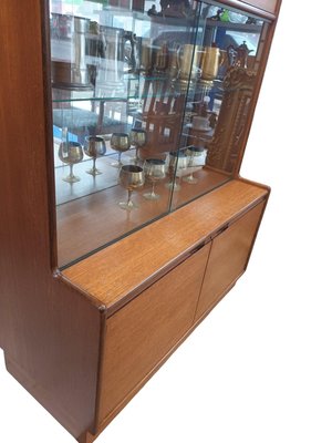 Mid Century Cocktail Drinks Cabinet Display Unit in Teak from Tunridge of London 1960s