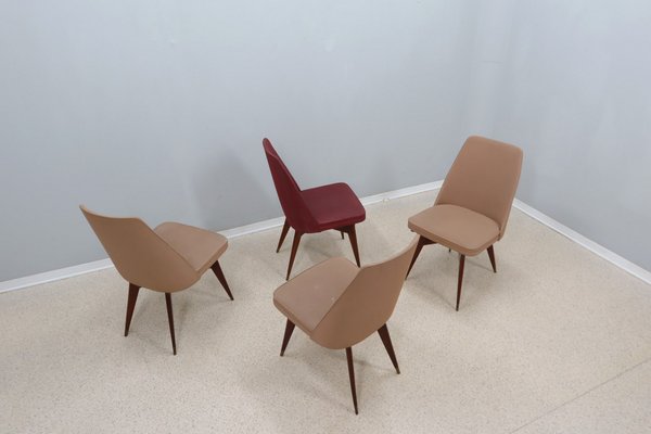 Mid Century Dining Chairs by Melchiorre Bega 1950s Set of 4