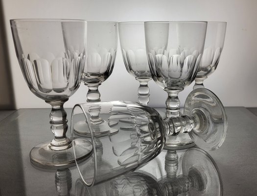 Antique Wine Glasses 1890s Set of 6