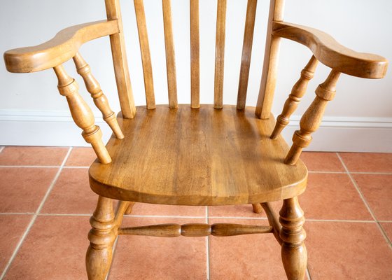 Large Blonde Farmhouse Windsor Chair 1965