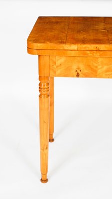 Antique Biedermeier Maserbirch Console Table 1880 for sale at Pamono