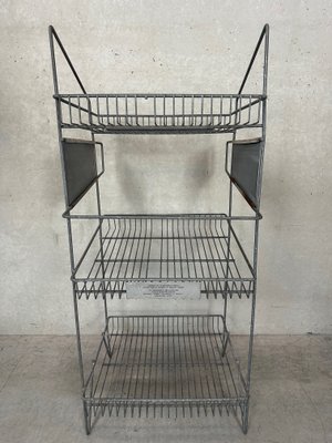 Vintage Industrial Rack with Wire Structure