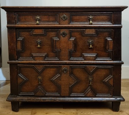 17th Century Charles II Oak Chest of Drawers