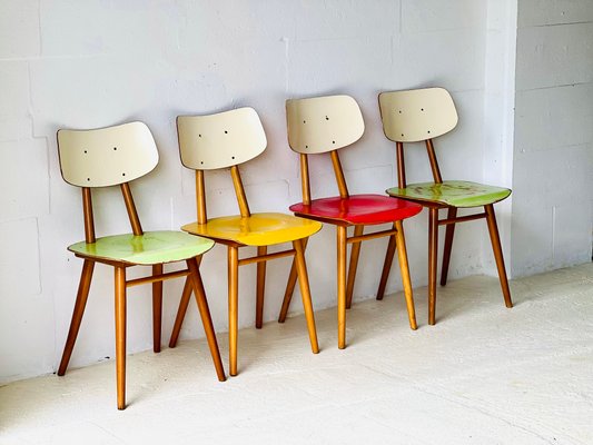 Vintage Kitchen Chairs by Ton 1960s Set of 4 for sale at Pamono