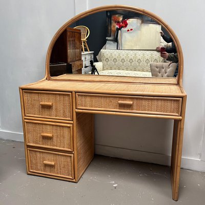 Rattan dressing table mirror store