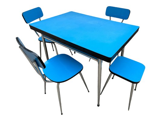 Blue formica table store