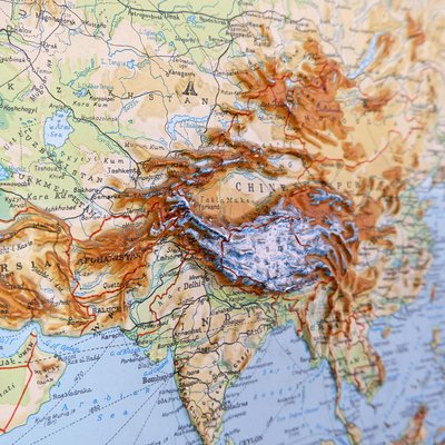 Large Detailed Political Map Of The World With Relief Large Detailed
