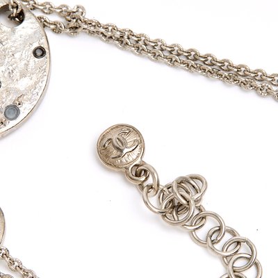 Silver Coins CC String Necklace from Chanel