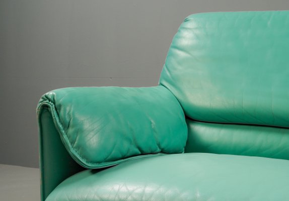 Modell Bora Beta Sofa aus Mintgrunem Leder von Axel Venthoven fur Leolux 1984