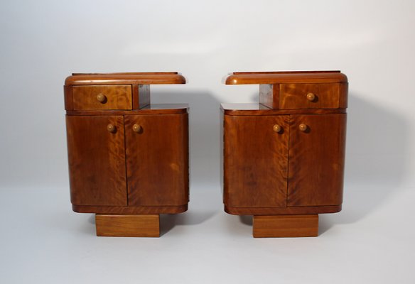 Art Deco Austrian Nightstands Maple Austria 1930s Set of 2 for sale at Pamono