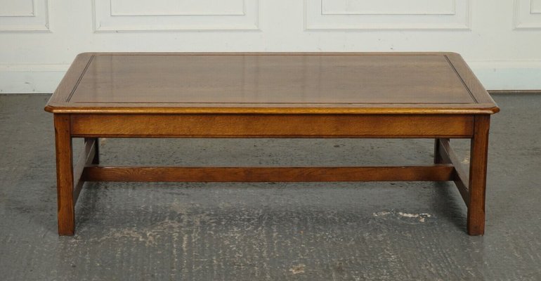 Large Vintage Oak Coffee Table and H Frame
