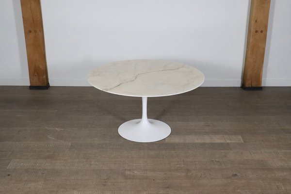 Runder Vintage Tulip Esstisch aus Marmor von Eero Saarinen fur Knoll 1969