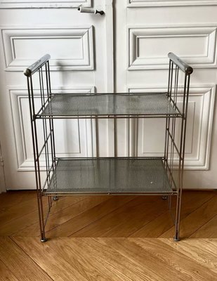 Vintage Chrome Metal Shelf, 1980s for sale at Pamono Vintage Chrome Metal Shelf, 1980s for sale at Pamono