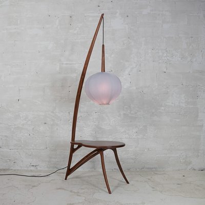 Vintage mid century floor lamp with table store